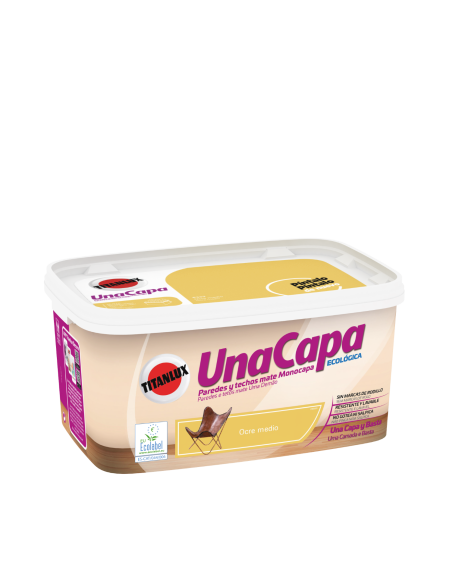 TITAN UNA CAPA TAMANO 4lt COLOR OCRE MEDIO COLECCIÓN COLORES SUAVES